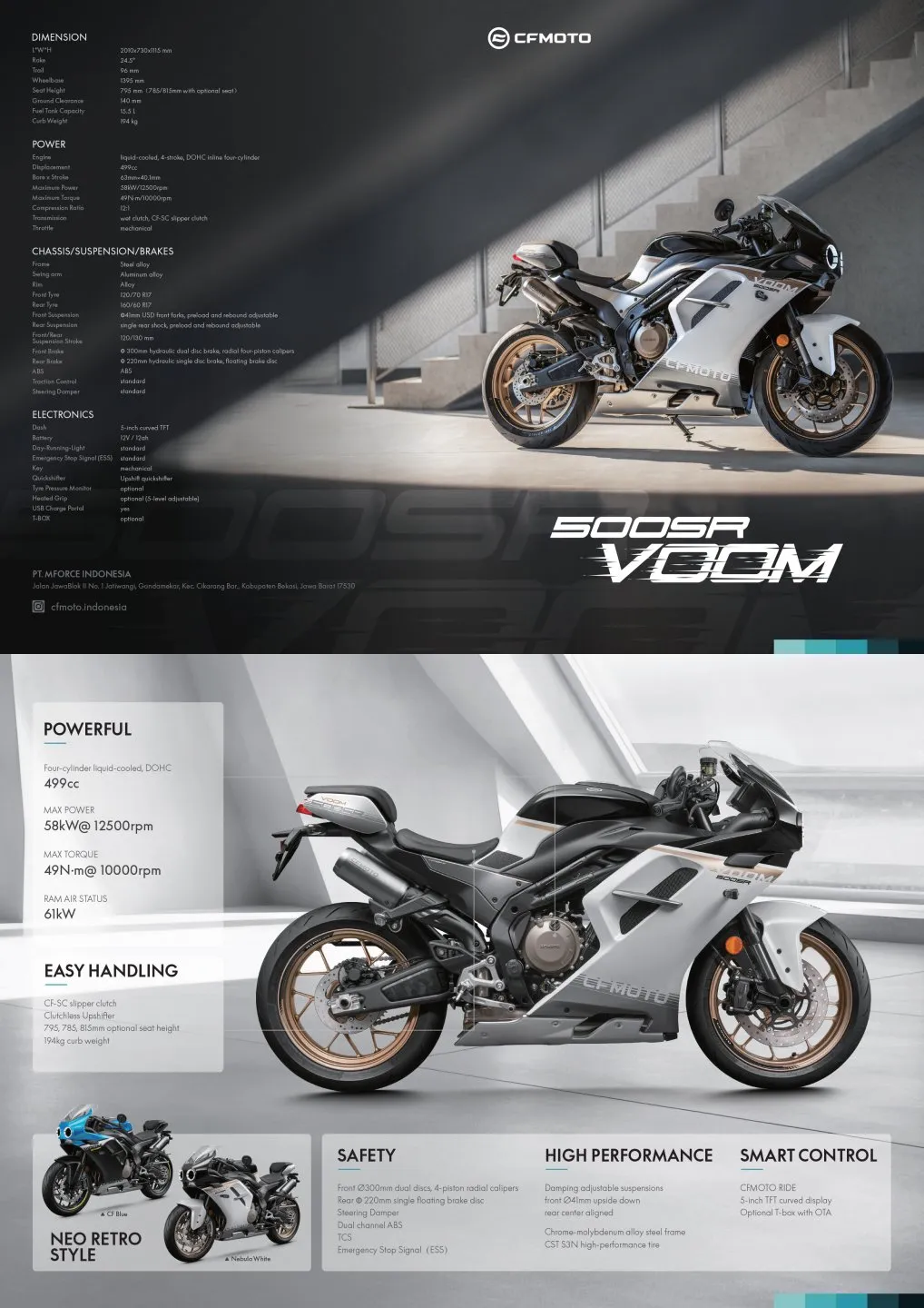 CFMOTO 500 SR - VOOM | CFMOTO 2 RODA | Mforce Indonesia